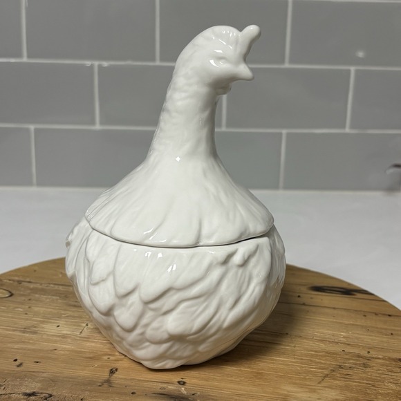Imm Living | Kitchen | Imm Living Quail Feathered Nest Container White ...